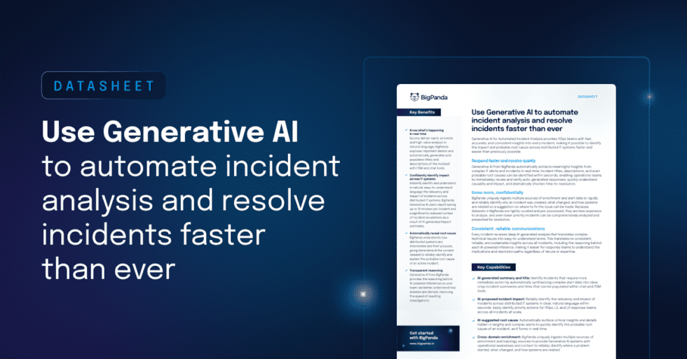 AIOps, Incident Intelligence and Automation| BigPanda